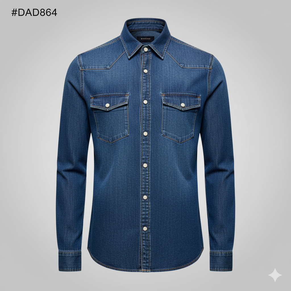 Men’s Denim Shirt (Blue) - Fair Fusion Int.